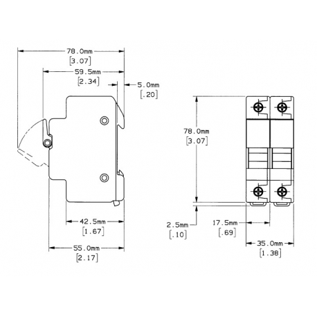 Ultrasafe Class CC Fuse Holder