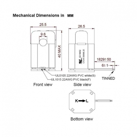 split core current donut transformer